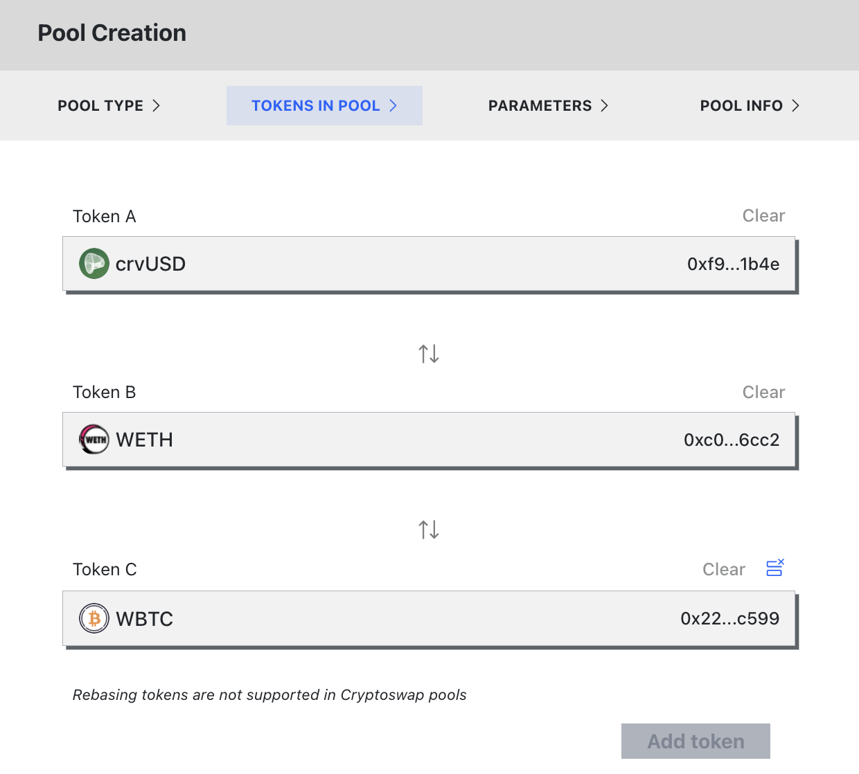 Creating a tricrypto ng pool - Curve Resources Ru